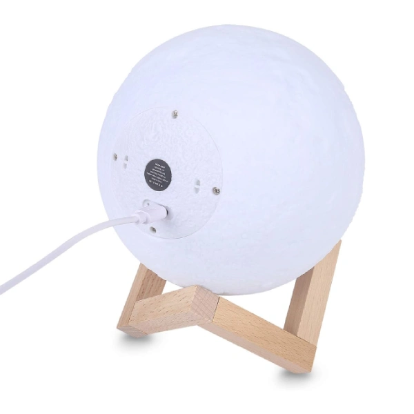 Lampe Veilleuse Lune LED 3D Rechargeable – Contrôle Tactile